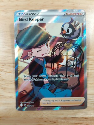 Bird Keeper 066/072 Shining Fates NM Full Art Ultra Rare Pokemon Card ...