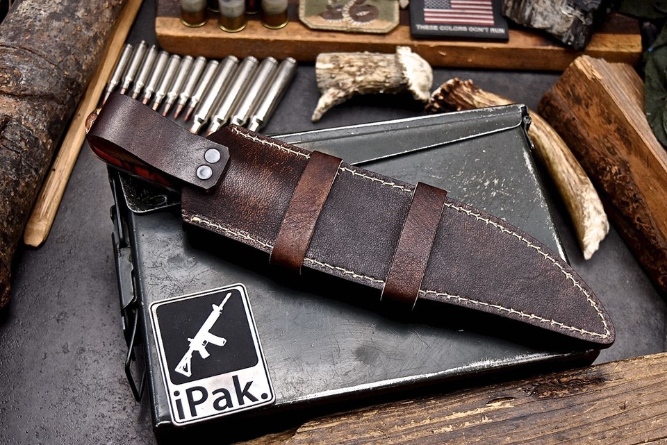 CFK IPAK Handmade D2 Custom PINE CONE Corelon Large Hunting Skinner ...