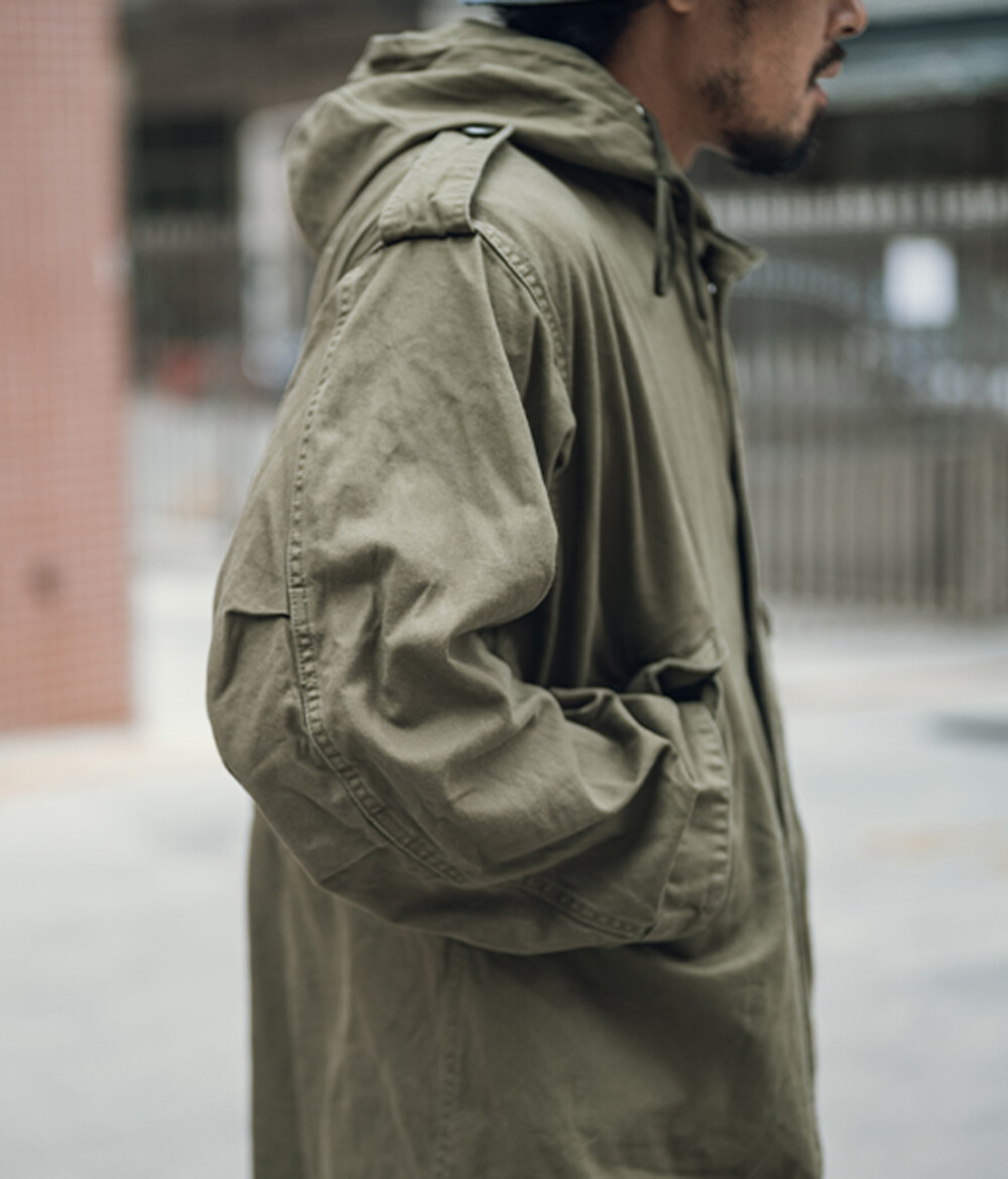 Fishtail Parka Men's Military Jacket Hooded Windbreak Loose Casual ...