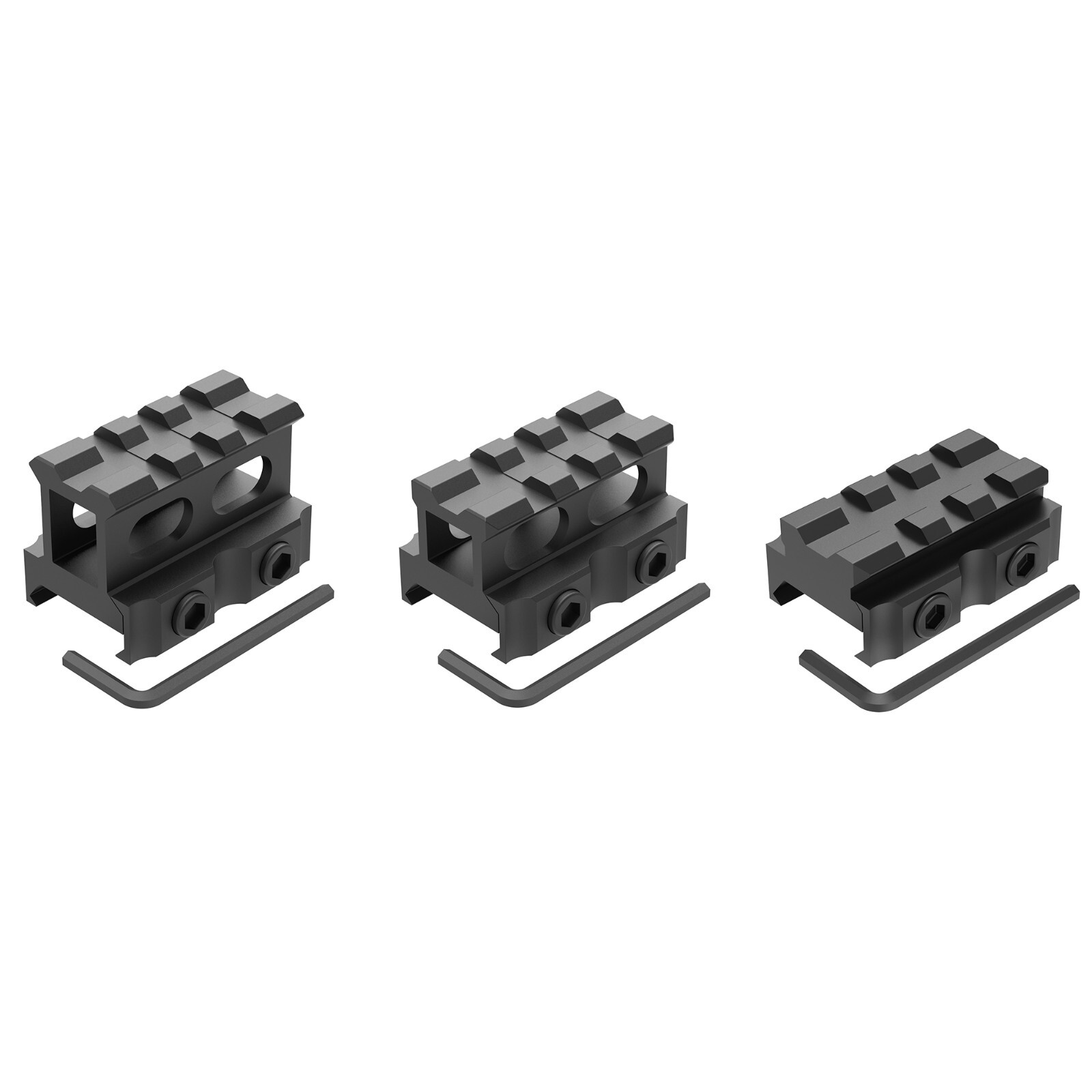 3 Slots Riser Mount for Red Dot- Low/ Medium/ High profile Weaver ...