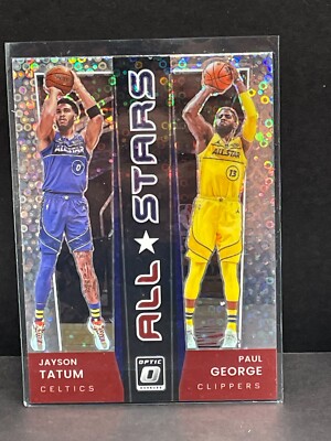 2021-22 Optic All Stars Disco Prizm 4 Jayson Tatum Paul George Celtics ...