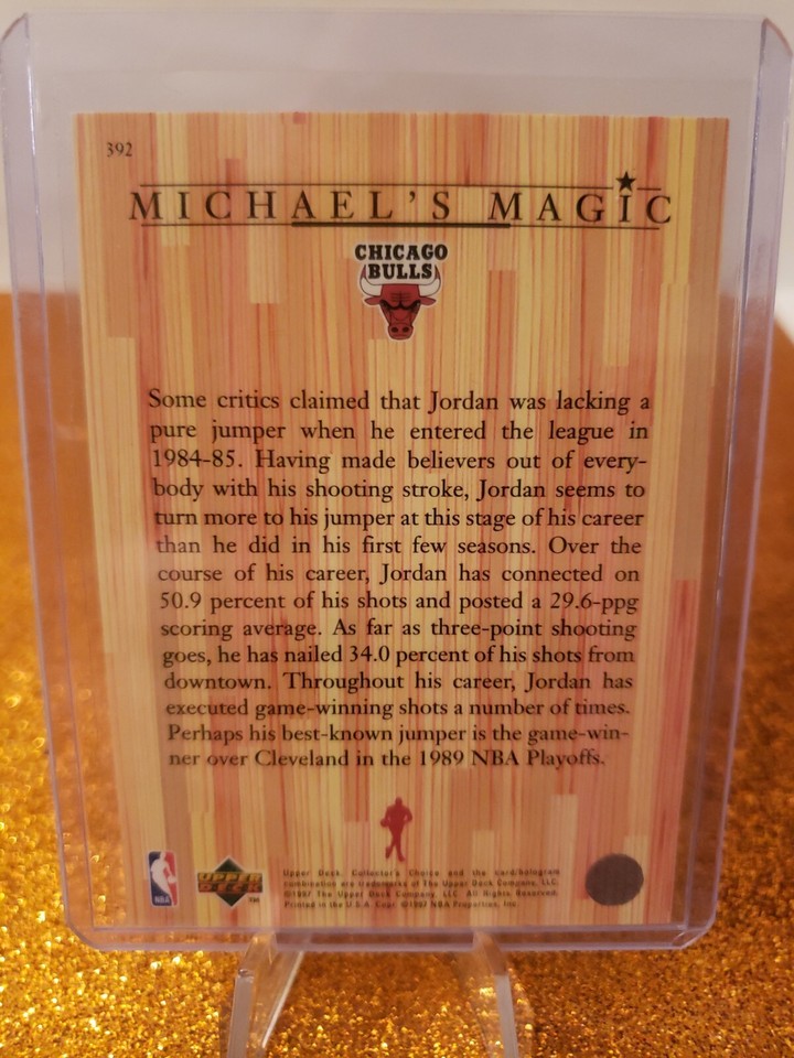 Michael Jordan 1997 Upper Deck Collector's Choice - #392 - Michaels ...