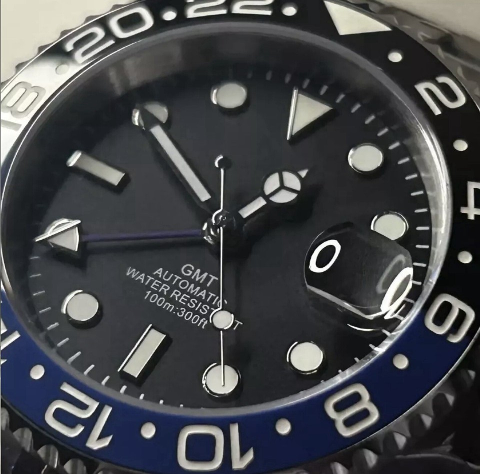 Custom 40mm “Batman/Batgirl” GMT Style Diver Mod Watch NH34 Automatic ...