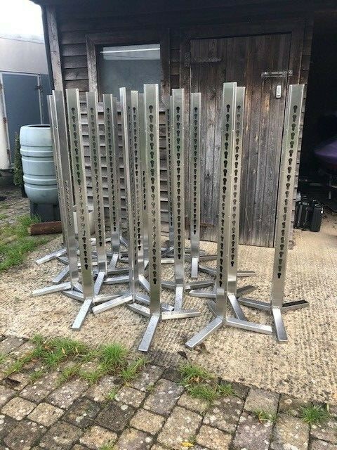 Galvanised Show Jump stands 1.55mm tall with keyhole tracks | eBay UK