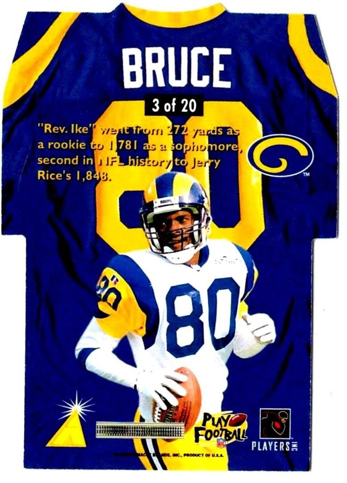 Isaac Bruce 1996 Pinnacle Die-Cut Jerseys (ex-mt) St. Louis Rams | eBay