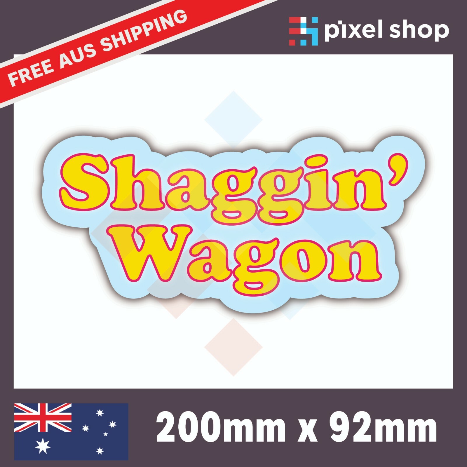 Shaggin Wagon Sticker Decal Funny Vinyl Car Bumper 4x4 sandman aussie ...