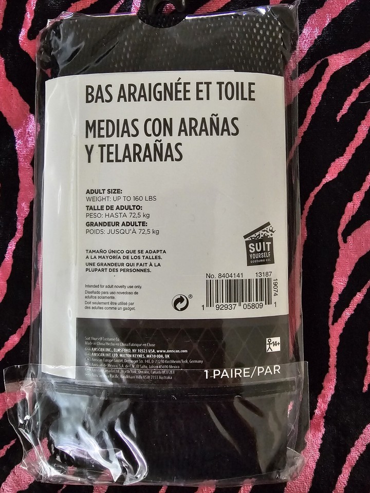 Spider Web Fishnet Stockings Tights Halloween Black Widow Sexy Adult ...