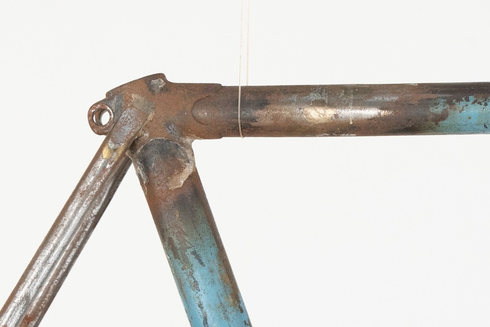 UNKNOWN ITALIAN STEEL FRAME VINTAGE ROAD RACING BIKE BICYCLE LUGS OLD ...