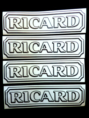 4 Autocollant RICARD - neuf - 23 x 6,5 cm - ( possible achat + en ...