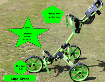 New Clicgear Model 4.0 Golf Push Cart Lime IN STOCK | eBay