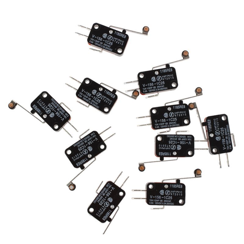 4X(10 piece limit switch long hinge roller lever arm snap switch B7I6 ...