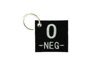 Keychain Brooch Patch Morale Blood Type Military O Black | eBay