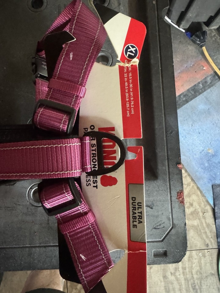 Kong Ultra Durable Neoprene Padded Waste Poop Bag Dog Harness,Pinkish ...