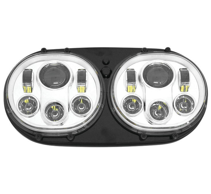 LETRIC LIGHTING CO. 5.75" Dual Headlights w/Halo for Road Glide LLC ...