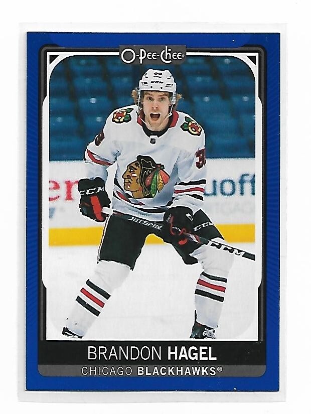 NHL - 21-22 UD O Pee Chee Blue Border - Brandon Hagel - Edmonton Oilers ...