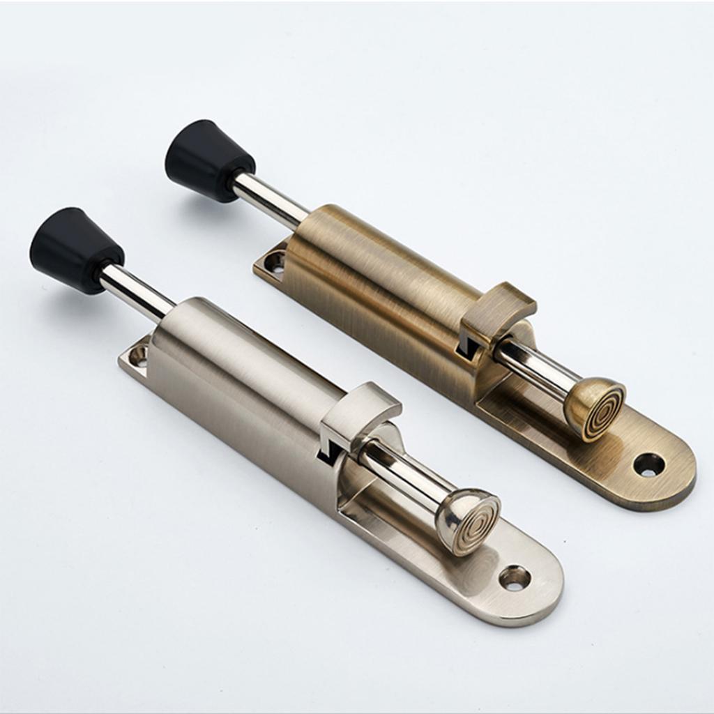 1x Silver KICK DOWN SPRING LOADED DOOR STOP Drop Doorstop Stay Wedge ...