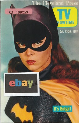 BATMAN / BATGIRL CLEVELAND PRESS TV SHOWTIME GUIDE OCT 13-20 1967 REPRO ...