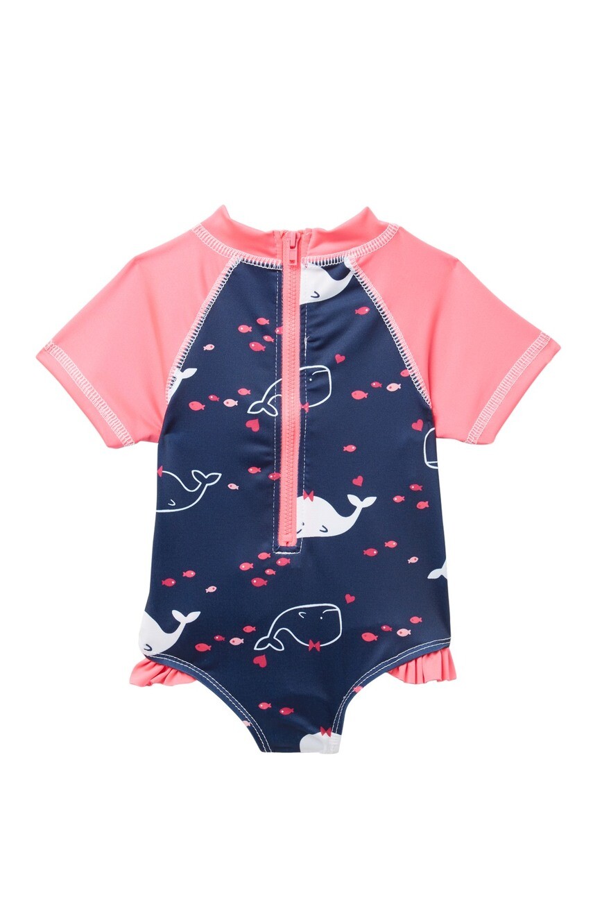 Wippette Baby Infant Girl's 0-6M 1 Pc Springsuit Rash Guard Swimsuit UV ...