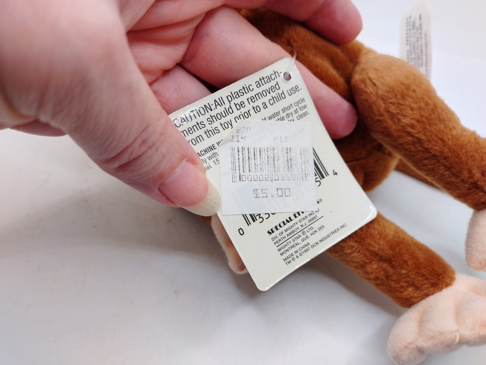 Vtg Hear No Evil Monkey 1997 Plush Animal 24K Beanie Boppers New With ...