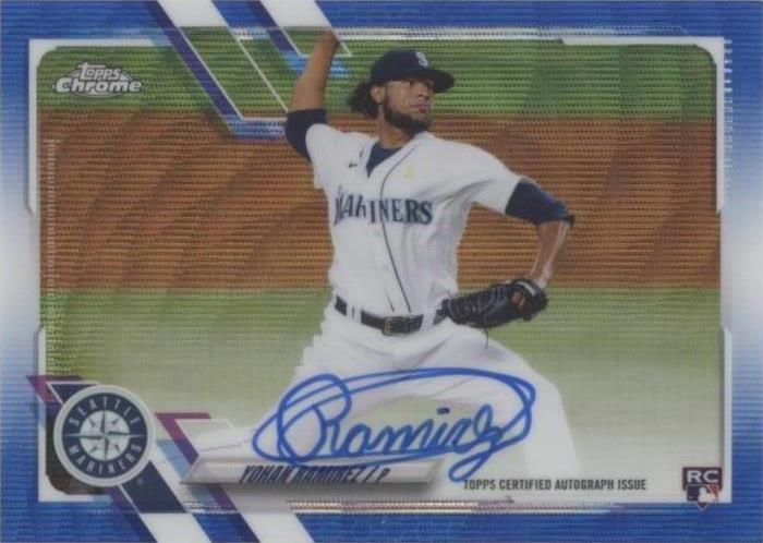 2021 Topps Chrome - Rookie Autographs Yohan Ramirez #RA-YR Blue Wave ...