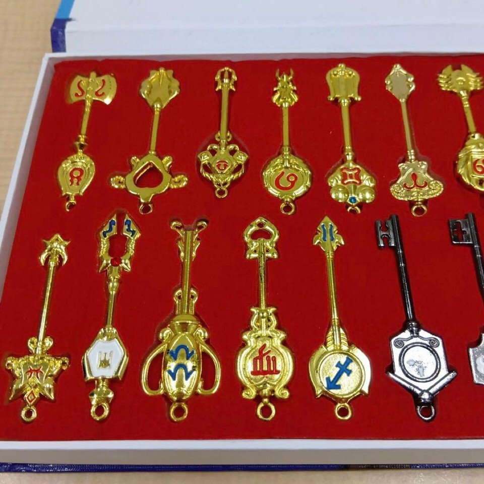 Fairy Tail Lucy Celestial Spirit Key Set - Zodiac & Emblem Keys | eBay