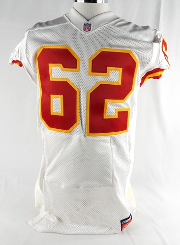 2001 Kansas City Chiefs Casey Wiegmann #62 Game Used White Jersey 46 ...