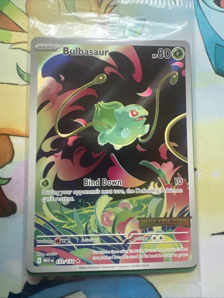 Bulbasaur 133/132 Illustration Rare Pokemon Mega Evolution STAMPED ...