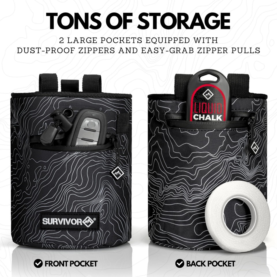 Chalk Bag - Rock Climbing Chalk Bag for Rock Climbing, Bouldering ...