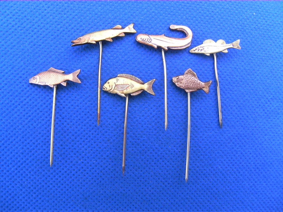 Fish Fishing - Vintage pin badges - Lot of 6 | eBay