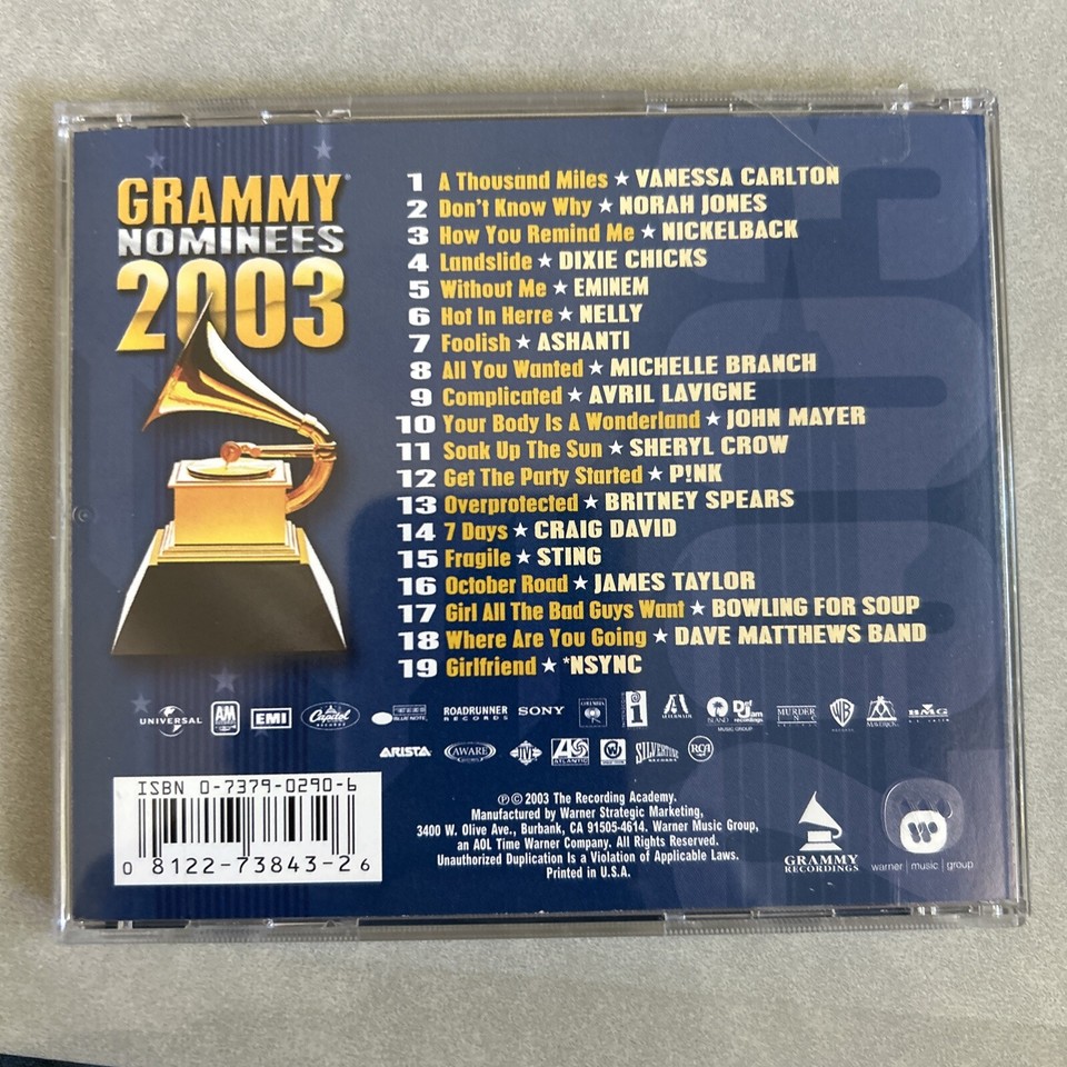 Grammy Nominees 2003 by Various Artists (CD, Feb-2003, Grammy ...