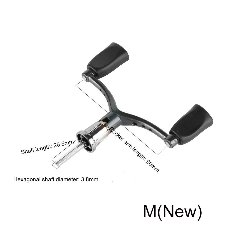 Modified Metal Rocker Arm Spinning Wheel Handlebars Fishing Reel Double ...