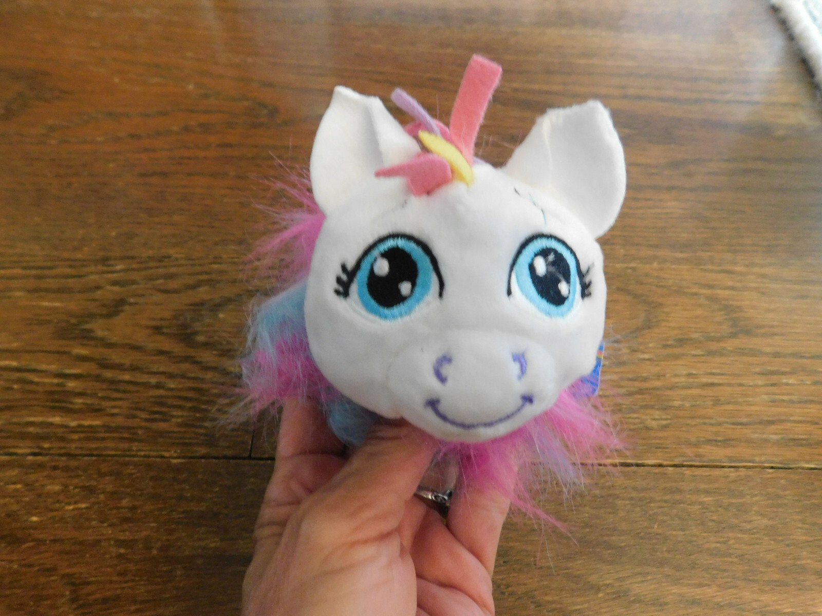 Rainbow Fluffies Jay at @ Play Rare mini Plush Fluffy White horse Pony ...