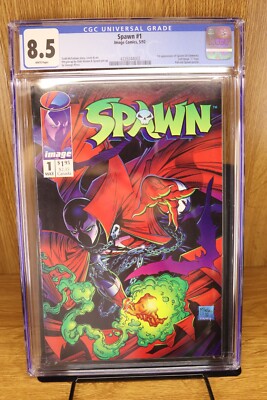 Spawn #1 - CGC 8.5 - VF+ - 1st Appearance Spawn - Todd McFarlane - WHITE PAGES | eBay