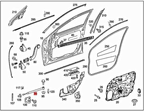 Genuine MERCEDES W221 Sedan Door left and right Door holder 2217200716 ...