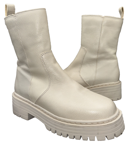 ROOLEE PANTHER WOMANS LEATHER ICE CREAM COLORED CALF HIGH BOOT SIZE 38 ...