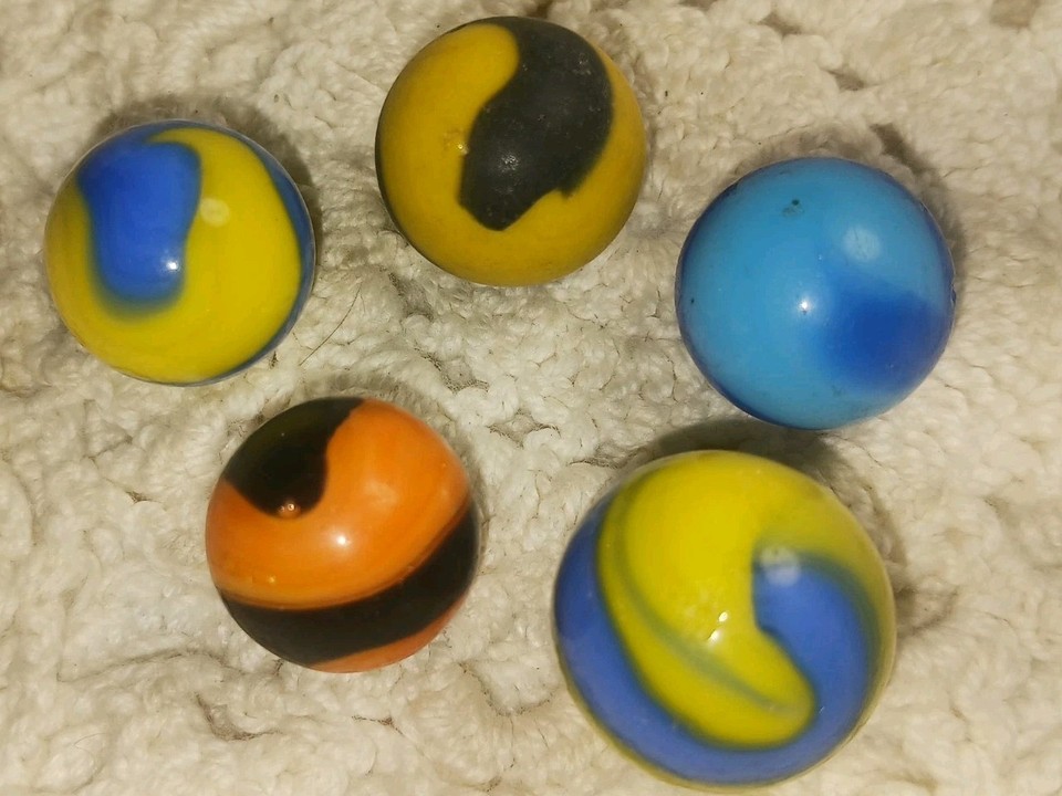 Vintage Old Marbles-Akro Bumblebee Wasp UV Cub Scouts Corkscrews (Lot ...