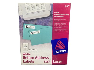AVERY 5167 Avery® Easy Peel® Return Address Labels Laser 7,120 total ...