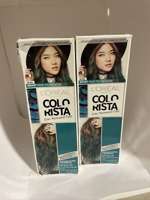(2)L’Oréal Paris Colorista Semi-Permanent Hair Color #TEAL 10 SEALED | eBay