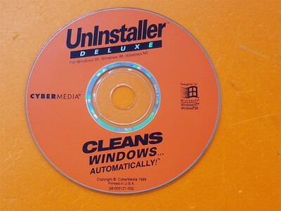 ⭐️⭐️⭐️⭐️⭐️ PC Software CD Disc CyberMedia UnInstaller Deluxe 1998 | eBay