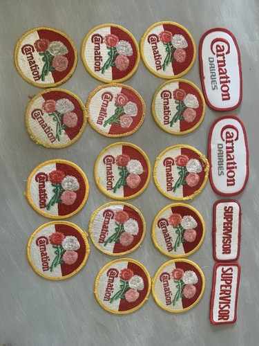 Carnation Dairy Patches Collectibles Embroidered Good and Used ...
