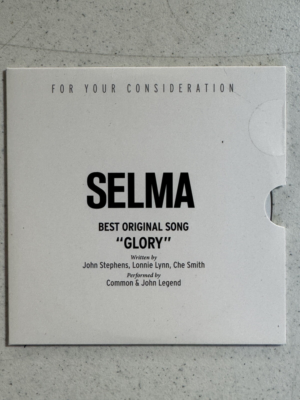 Selma 2014 FYC Original Song "Glory" Academy Screener Sealed CD | eBay