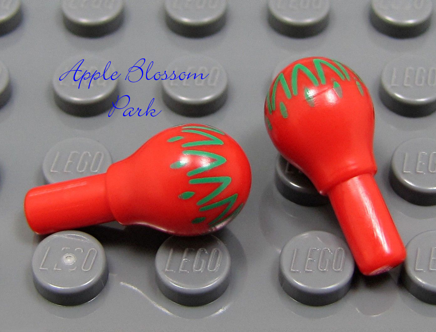 NEW Lego Minifig Band Instrument MARACAS Red & Green Minifigure Music ...
