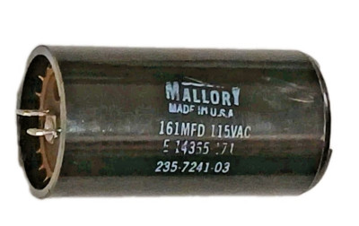 Mallory 235-7241-03 Capacitor E14365-171, 161MFD 115VAC | eBay