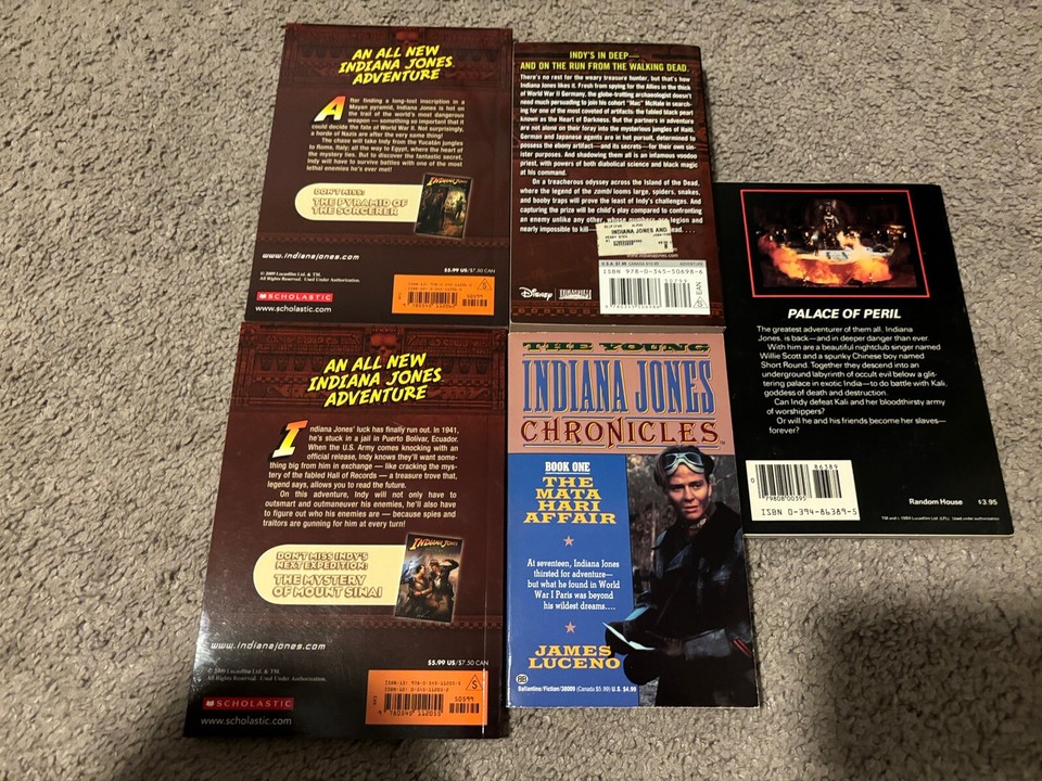 Indiana Jones EXPANDED ADVENTURES Canon & Legends VINTAGE NOVEL BOOK ...