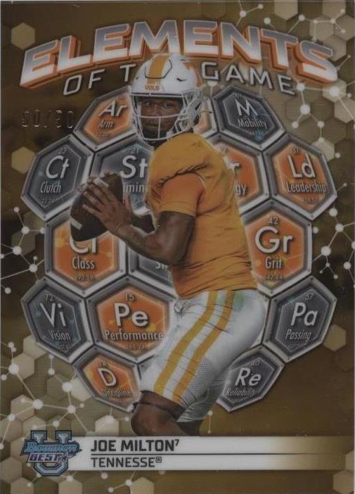 2023 Bowman's Best University - Elements of the Game Joe Milton III # ...