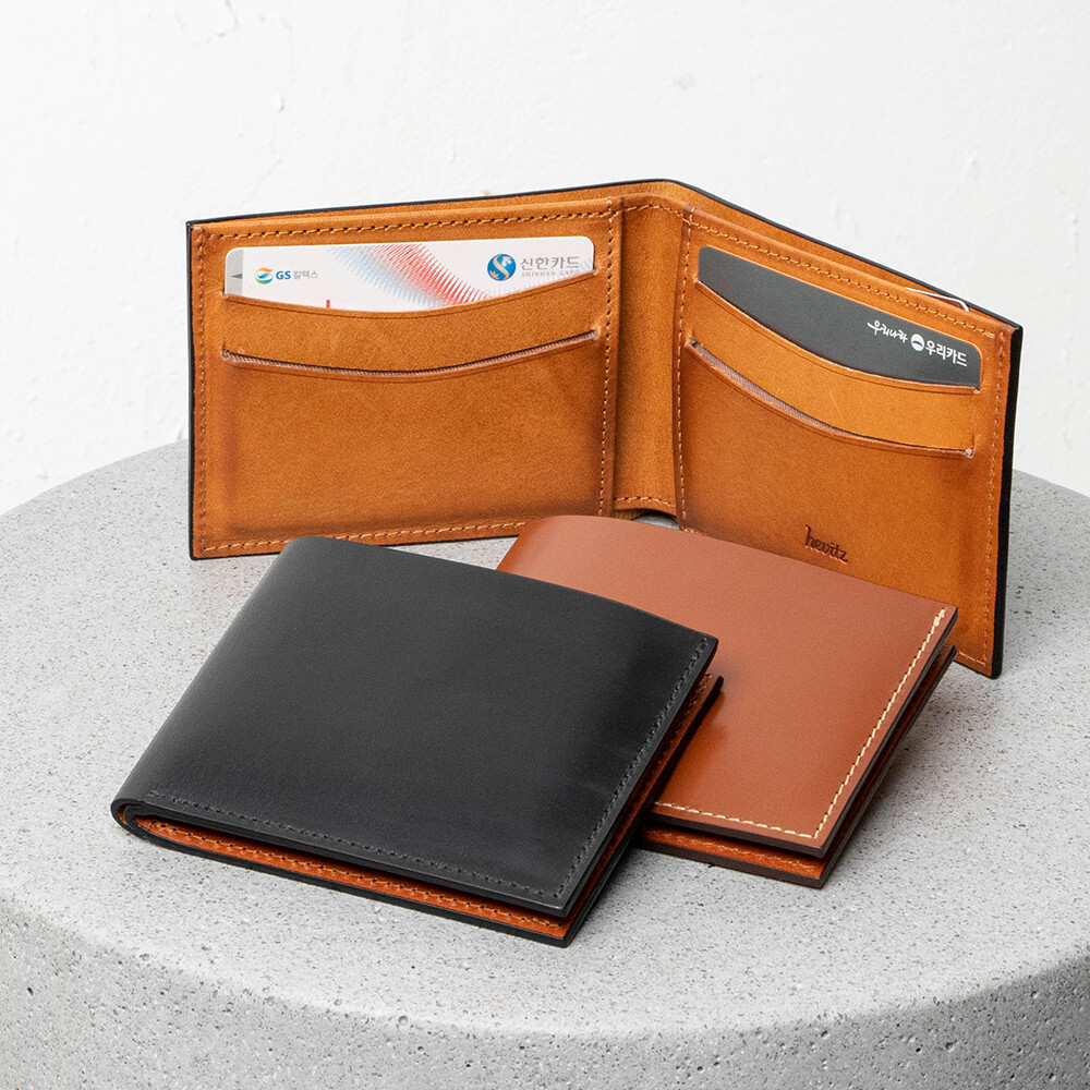 Hevitz Korea English Bridle Leather Bifold Wallet Purse Card Holder ...