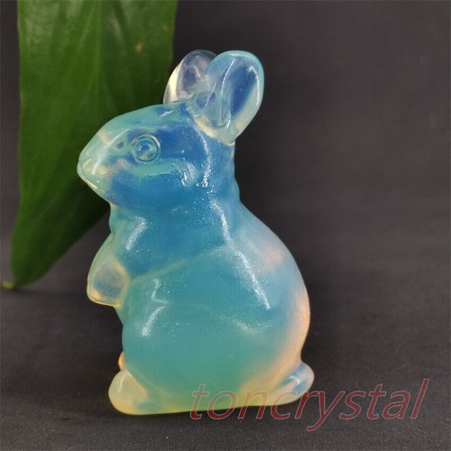 2.2" Opalite Rabbit Skull Carved Quartz Crystal Skull Crystal Healing ...