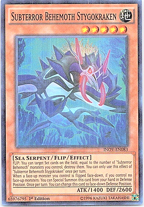 Subterror Behemoth Stygokraken INOV-EN083 Yu-Gi-Oh! Light Play 1st ...