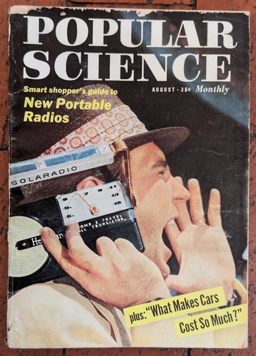 POPULAR SCIENCE MAGAZINE AUGUST '57 HOFFMAN P411 SOLARADIO TRANSISTOR ...