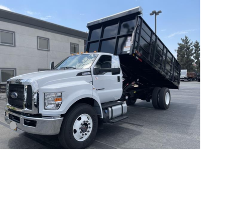 NEW 18FT DUMP TRUCK 26K GVW NON CDL DIESEL ROOFER DEMO LANDSCAPE FORD ...